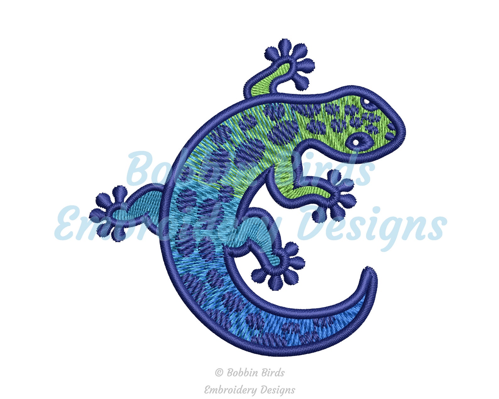 Gecko Multicolor Machine Embroidery Design File 1 Size - Etsy