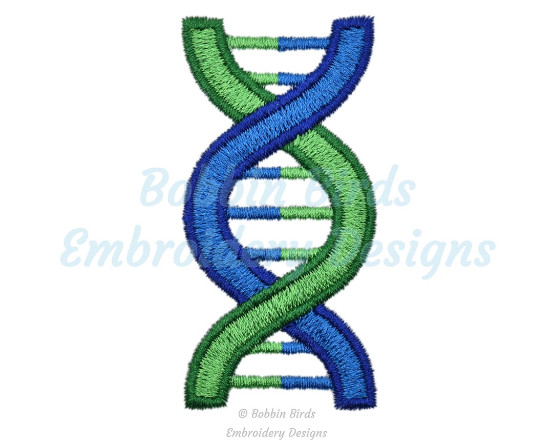 DNA Strand Machine Embroidery Design File - 8 Sizes - Instant Digital ...