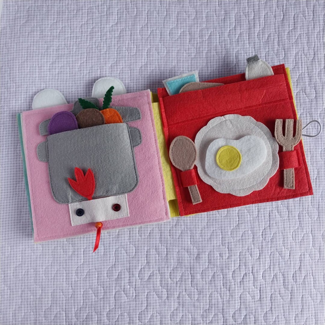Felt Quiet Book: Montessori Sensory Activity Book for Toddlers - Etsy