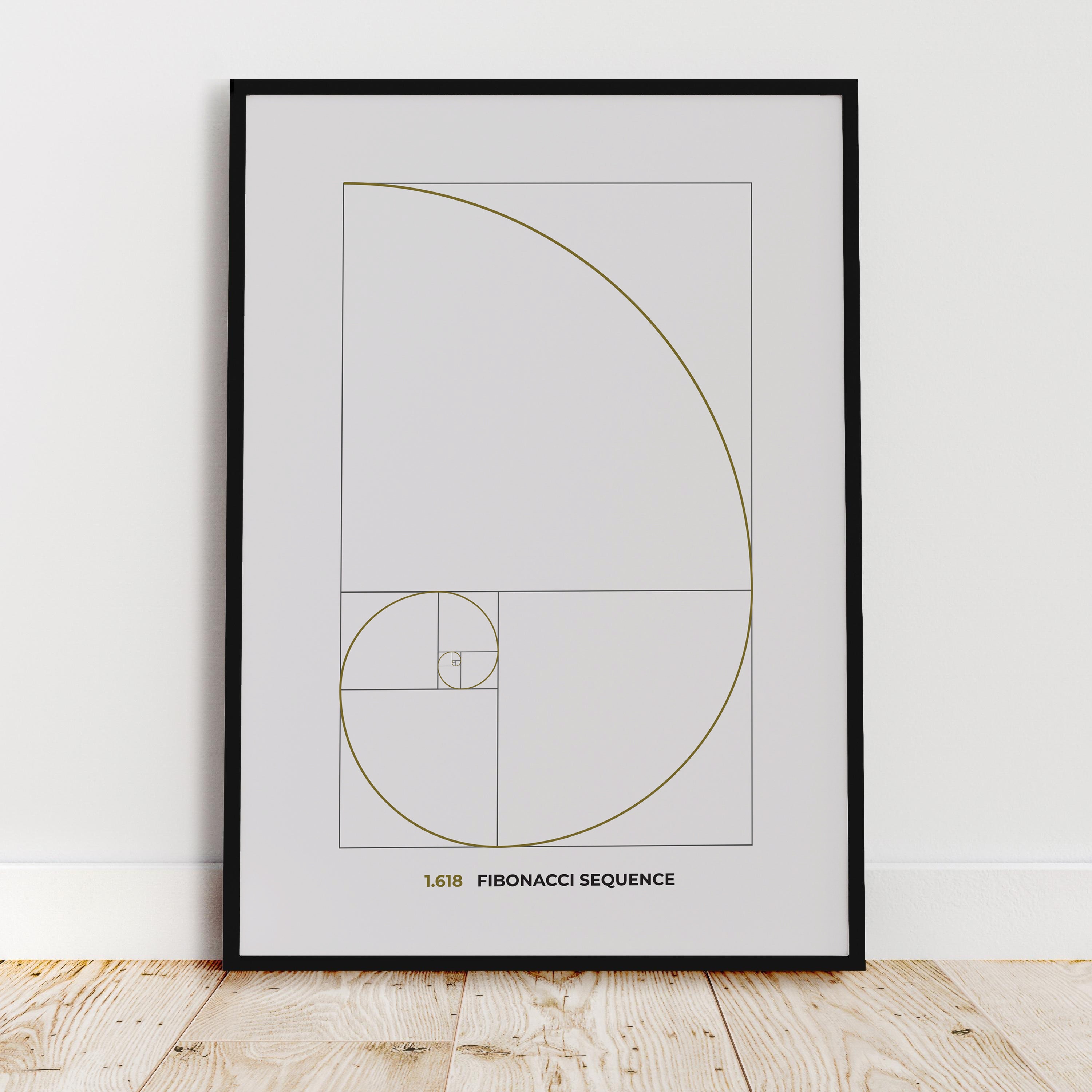 Golden Ratio Wall Art, Fibonacci Sequence Printables, Golden Secttion ...