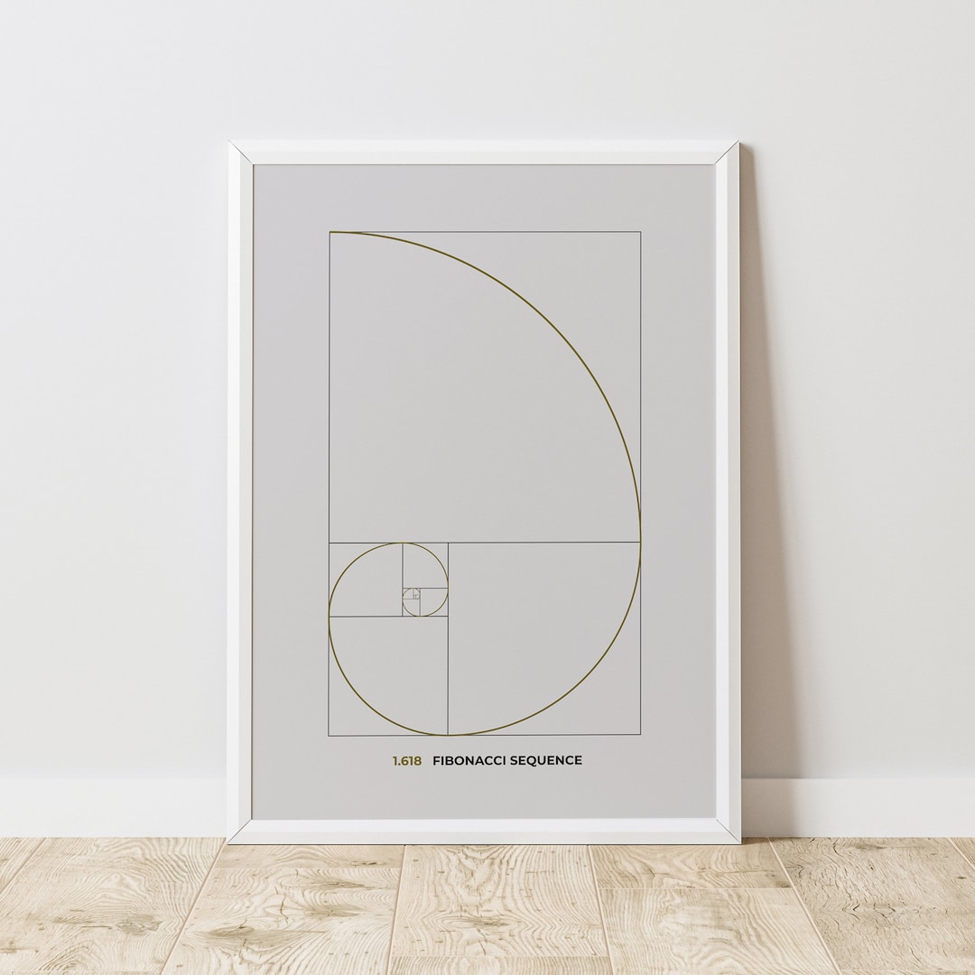 Golden Ratio Wall Art, Fibonacci Sequence Printables, Golden Secttion ...