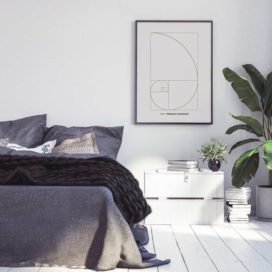 Golden Ratio Wall Art, Fibonacci Sequence Printables, Golden Secttion ...