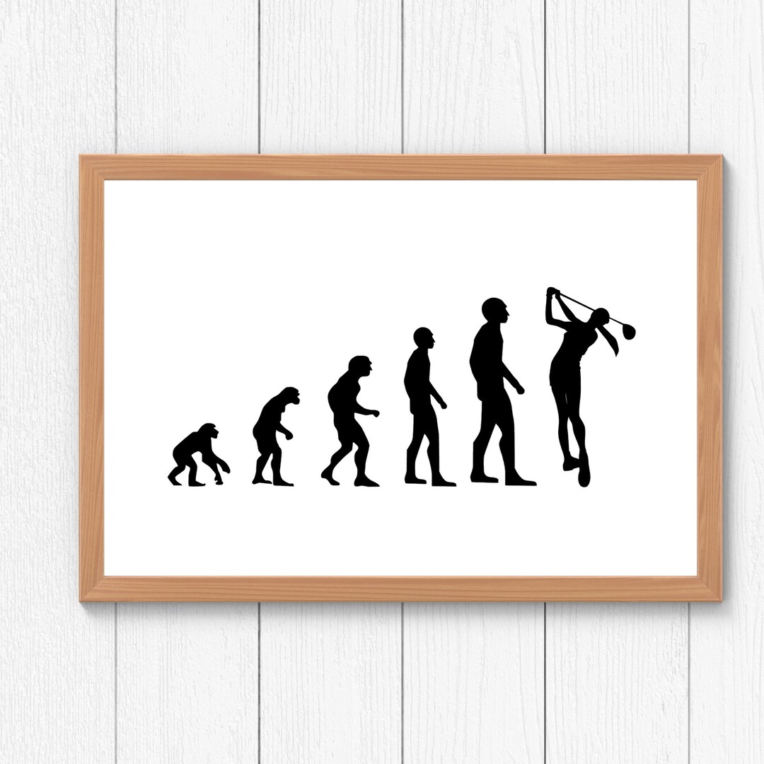 Evolution Golfer Female Digital Printable Art. Print at Home / Online ...