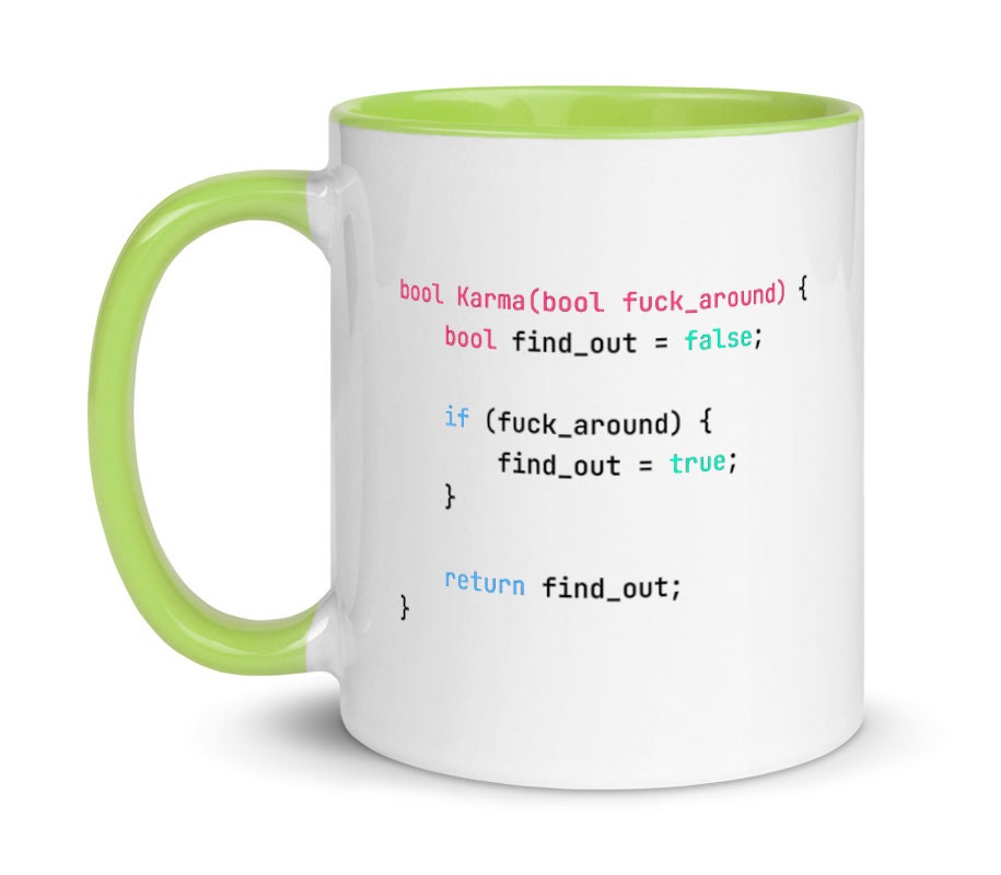 Funny Programmer Mug: C Code 'fck Around and Find Out', Coder Mug, FAFO ...