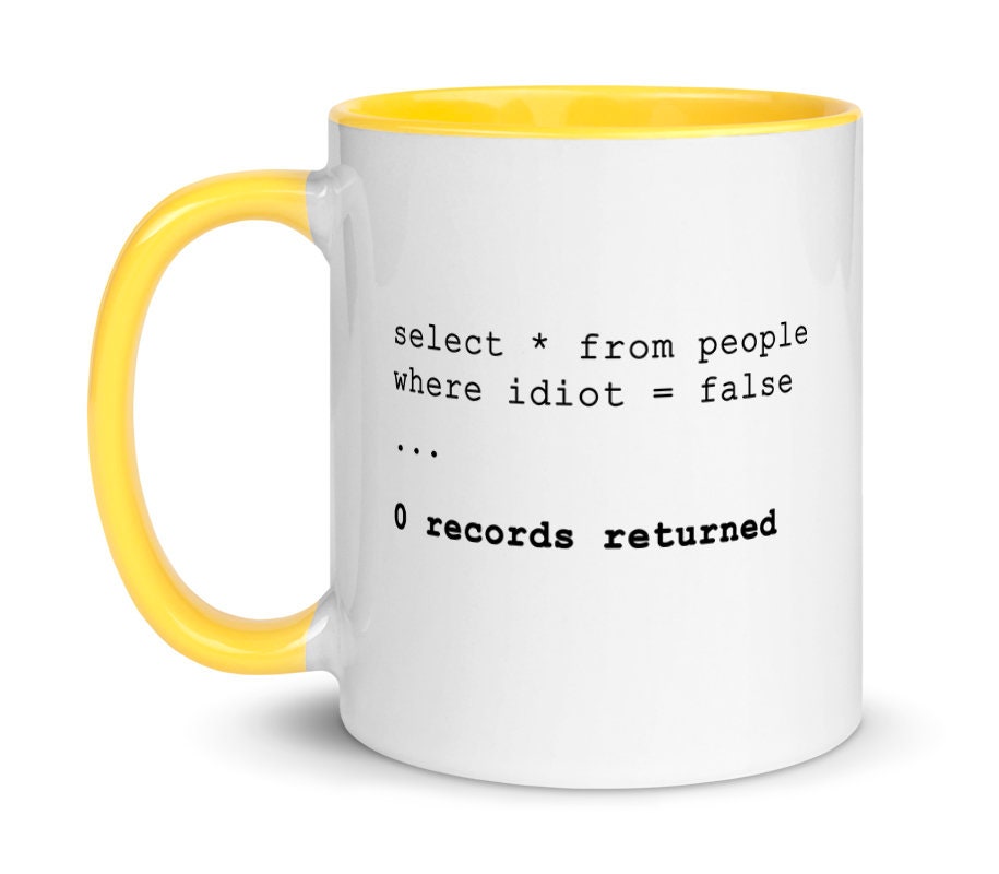 SQL Code Programmer Mug: Hilarious Gift for Software Engineers & Data ...