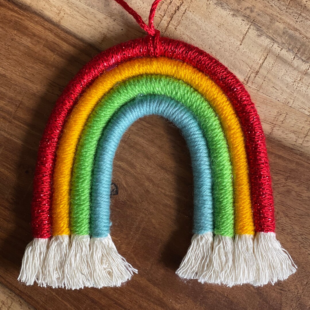 Mini Macrame Traditional Colours Rainbow Wall Hanging Will Definitely ...