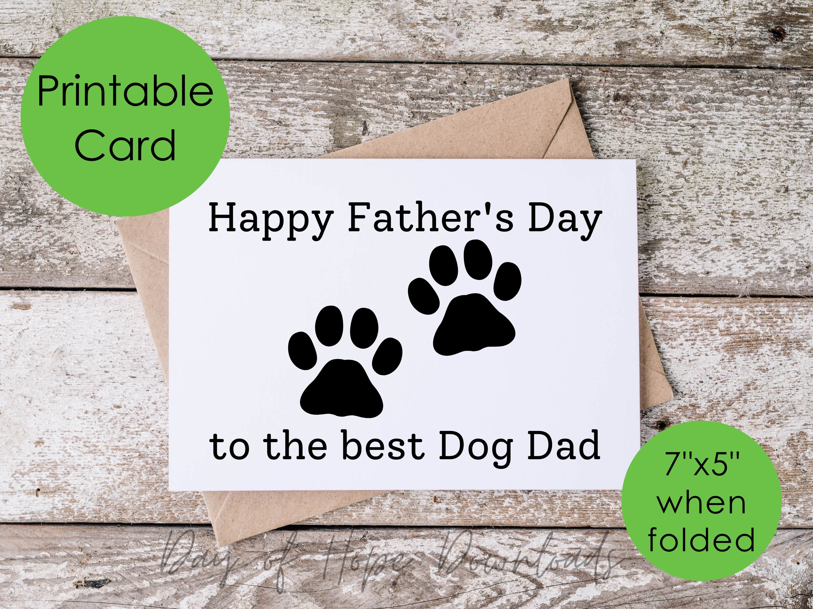 Printable Fathers Day Card for Dog Dad | Happy Father's Day to the Best ...