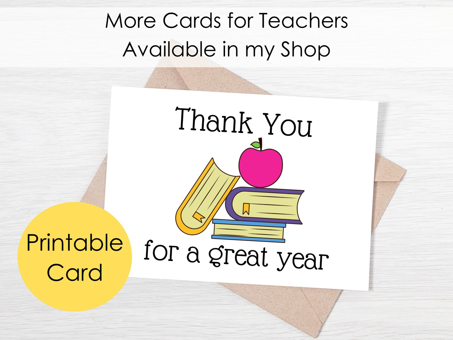 Printable Teacher Appreciation Card Teacher Thank You Card | Etsy