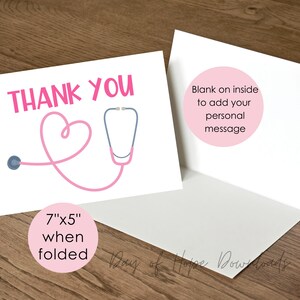 Printable Nurse Thank You Card, Printable Nurse Appreciation Card for ...