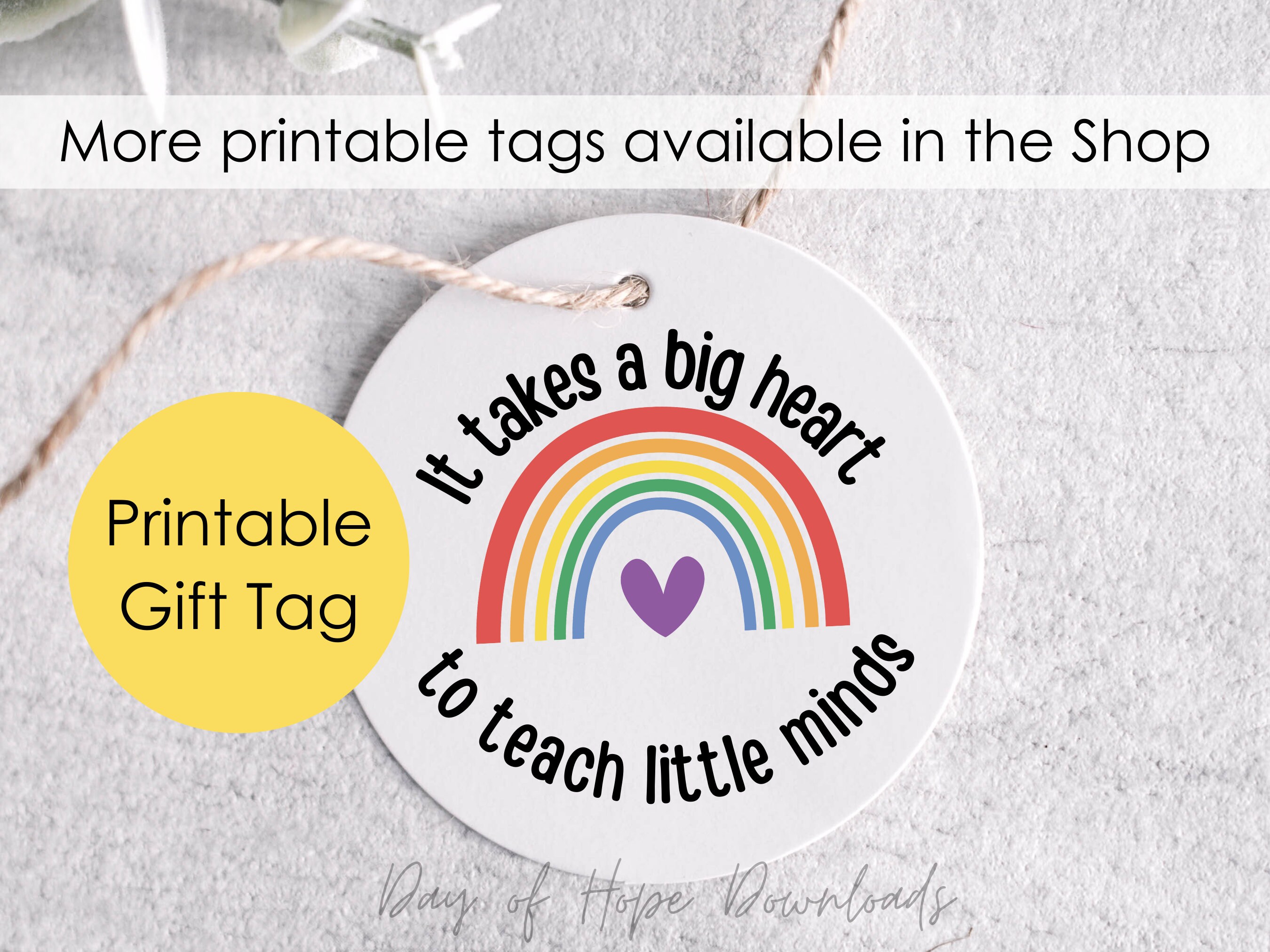 Printable Teacher Appreciation Gift Tag End of Year Teacher Gift Tag ...