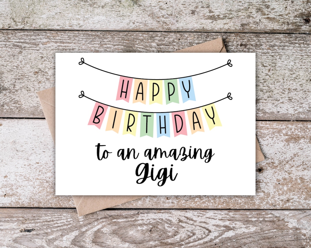 Printable Birthday Card for Gigi Grandma, Happy Birthday to an Amazing ...