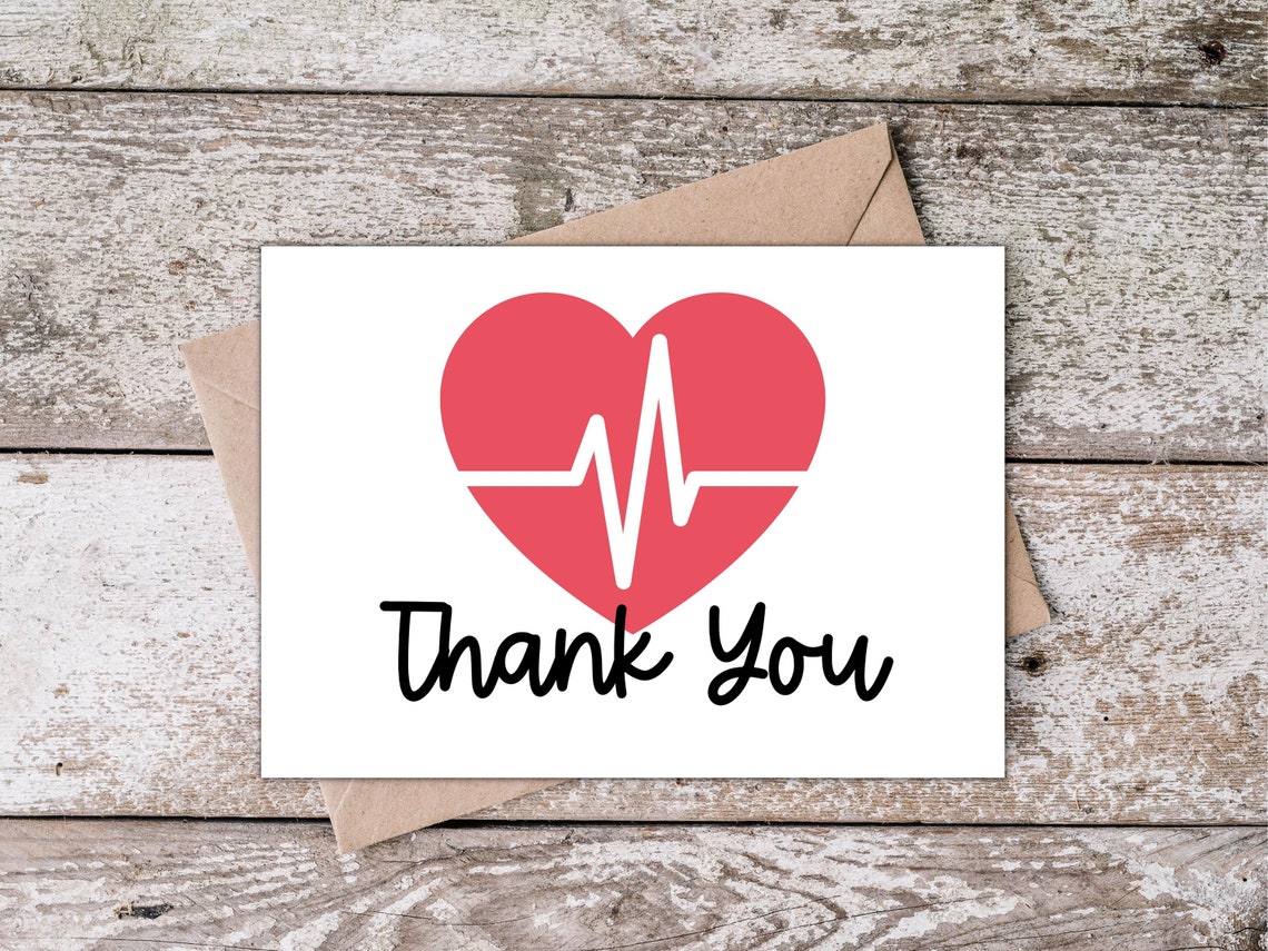 Medical Thank You Card, Printable Appreciation Card for Doctors, Nurses ...