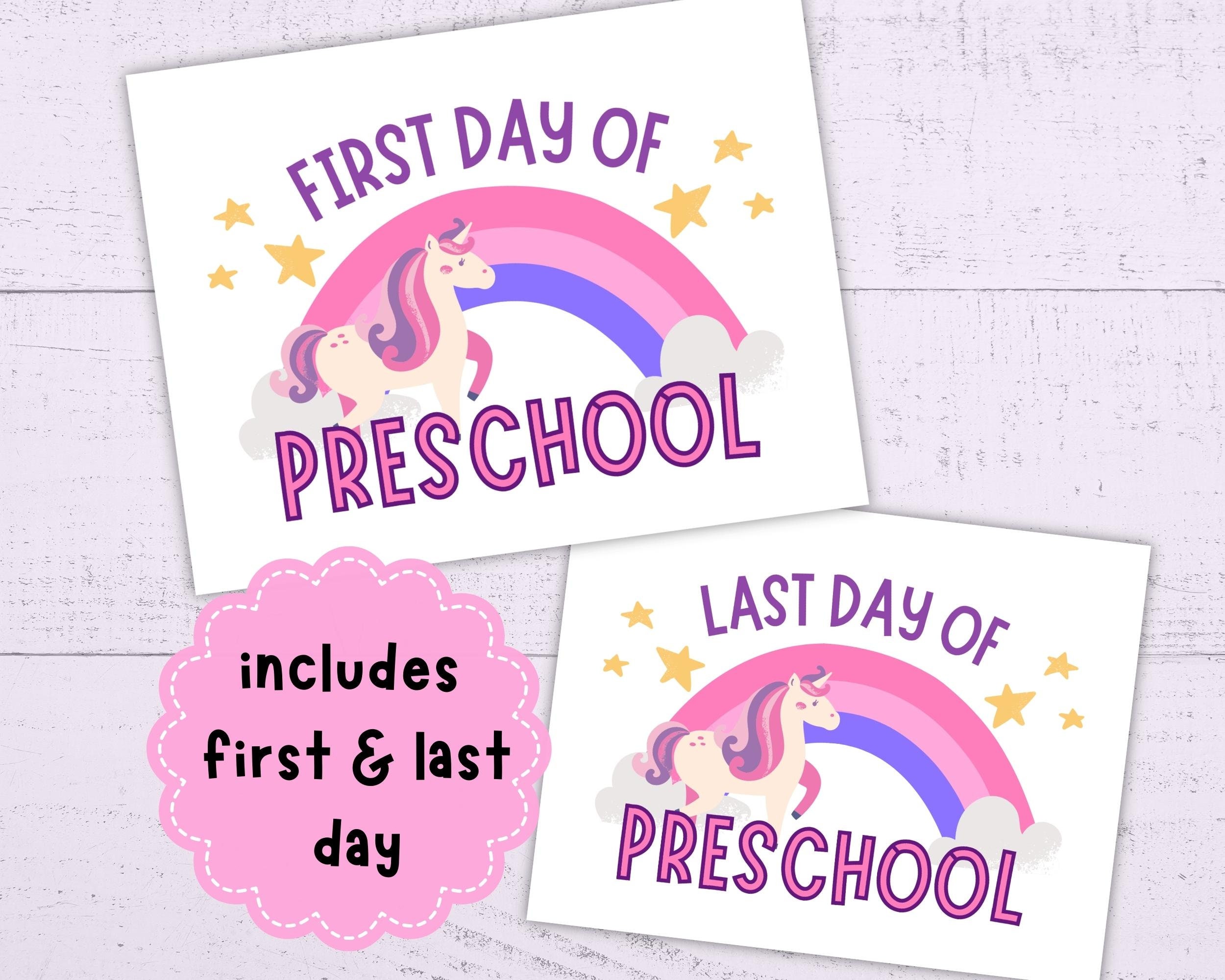 First Day of Preschool Sign Bundle 1st Day of School 2022 - Etsy