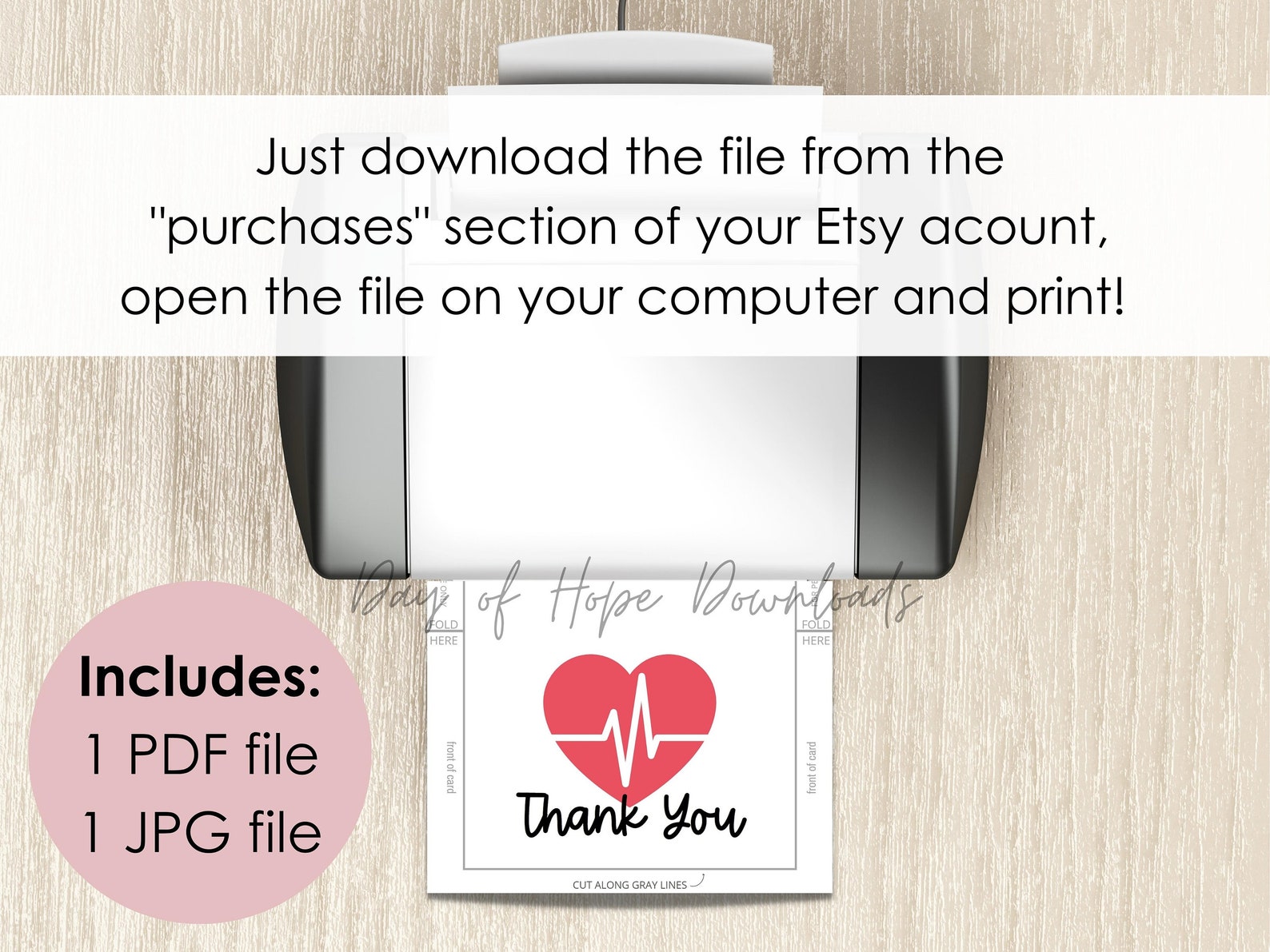 Medical Thank You Card, Printable Appreciation Card for Doctors, Nurses ...