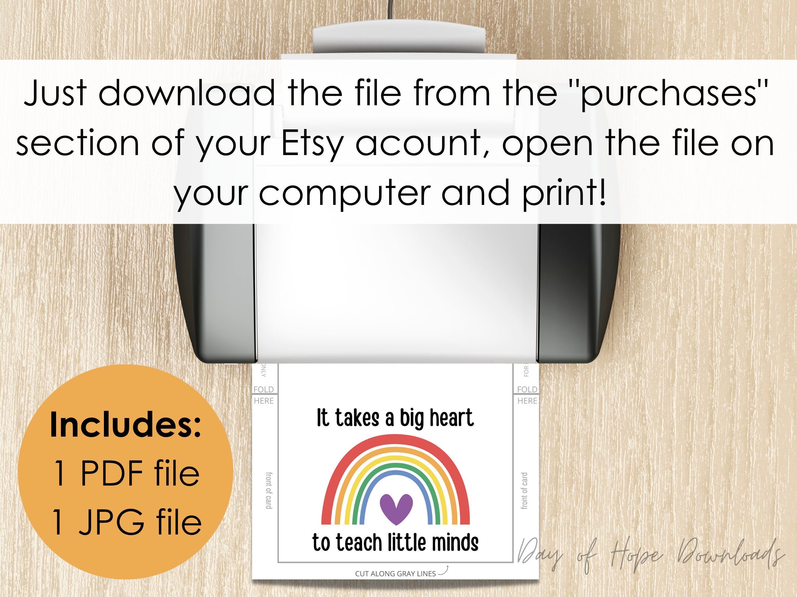 Printable Teacher Appreciation Card, Teacher Thank You Card, End of ...