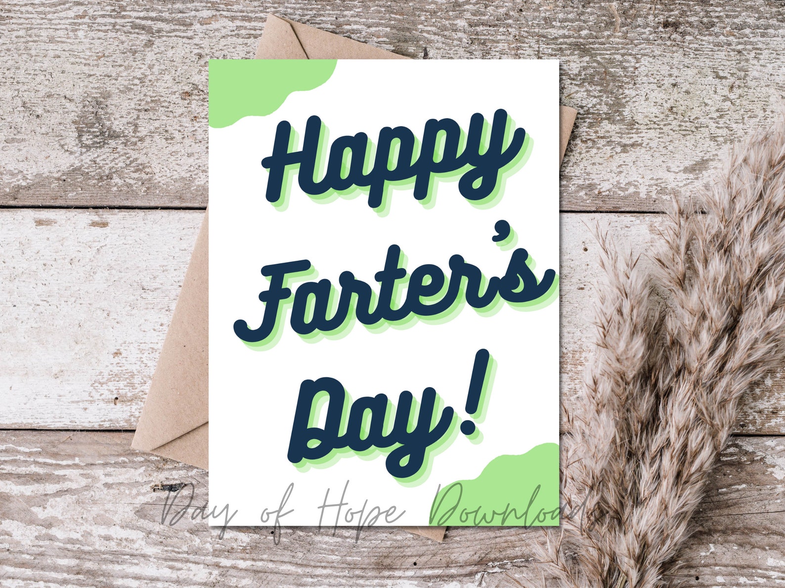 Printable Fathers Day Card Funny Happy Farter's Day Card - Etsy