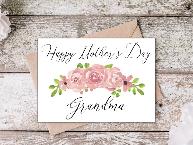 Printable Mothers Day Card for Grandma Happy Mother's Day Grandma Card ...