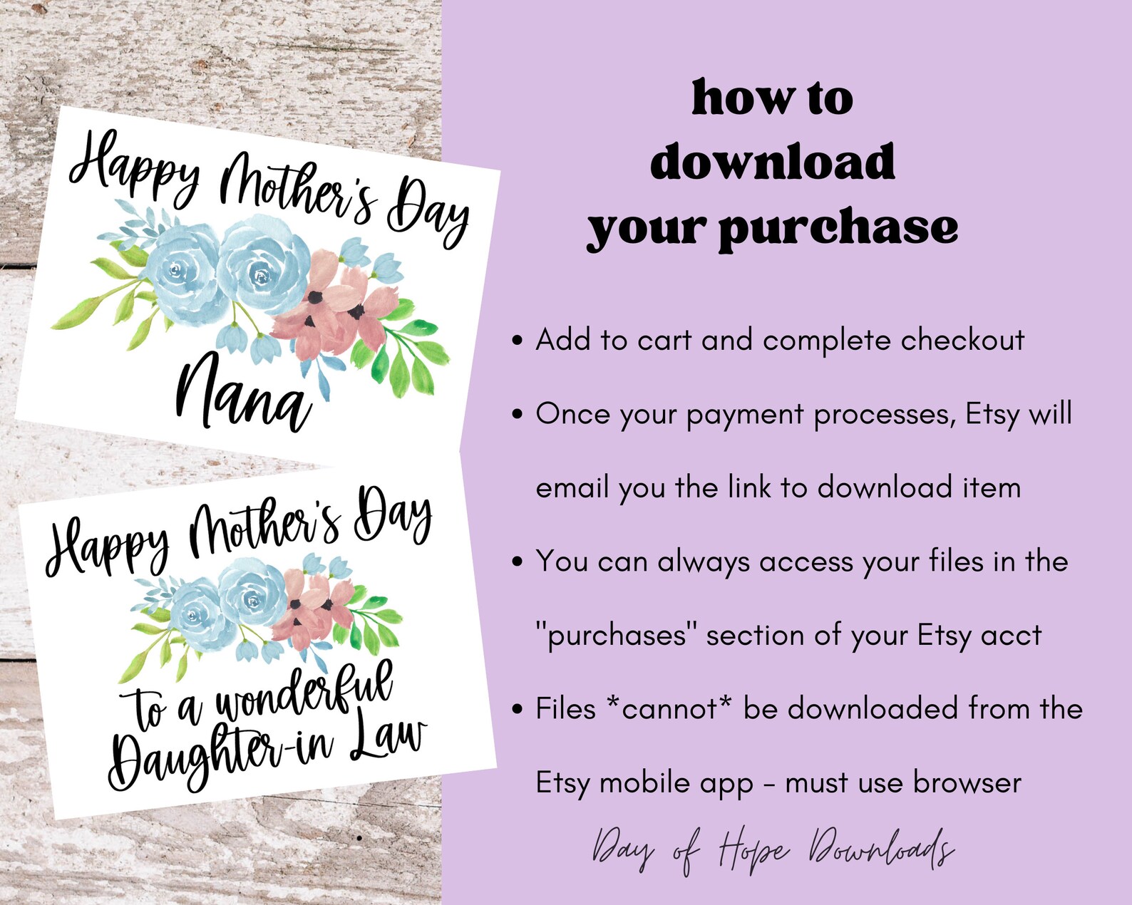 Printable Nana Mothers Day Coloring Card for Grandma, Happy Mother's ...