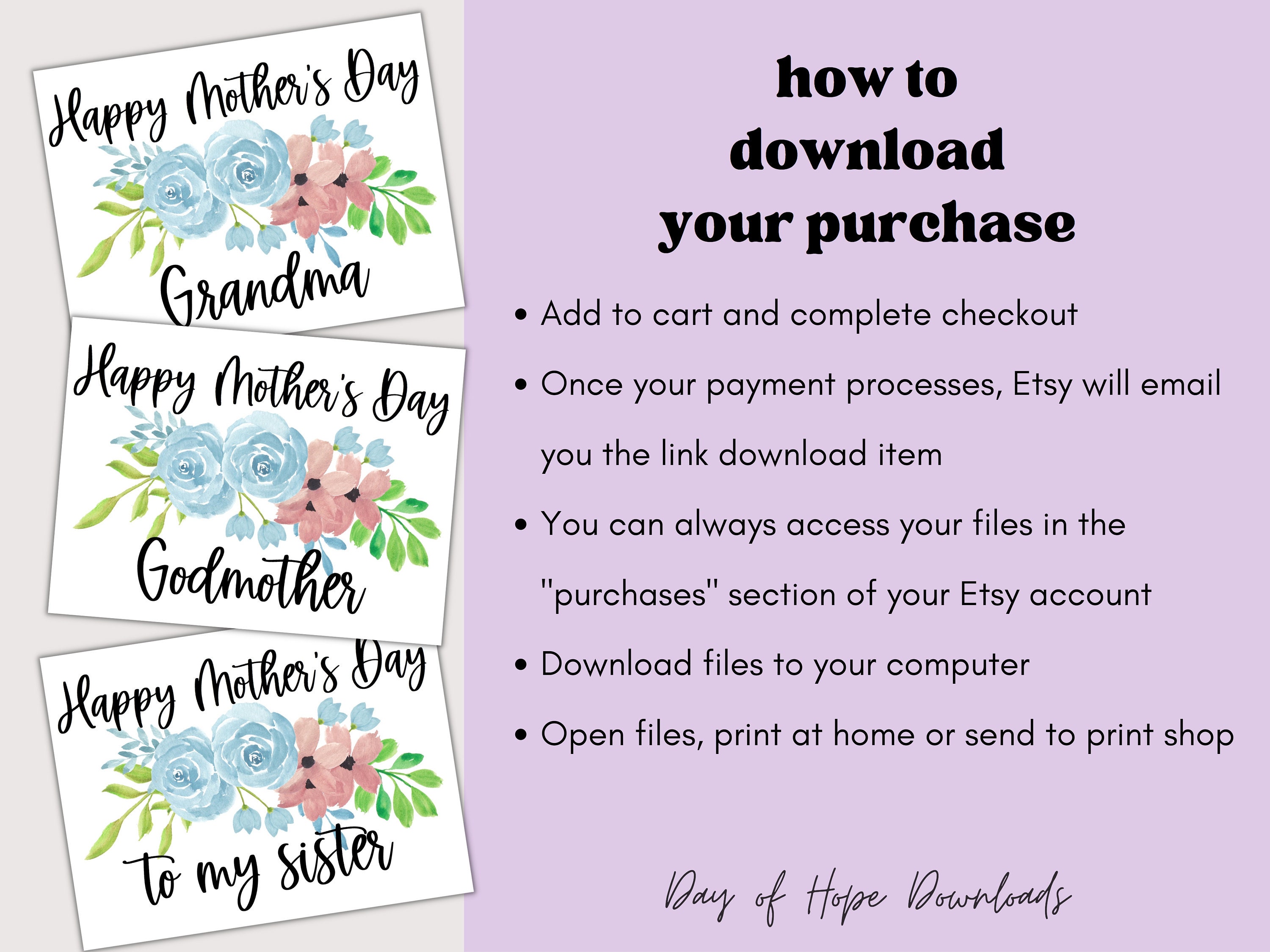Printable Mothers Day Card for Grandma | Happy Mother's Day Grandma ...