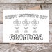 Printable Grandma Mothers Day Coloring Card for Grandma | Happy Mother ...