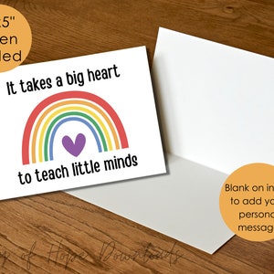 Printable Teacher Appreciation Card, Teacher Thank You Card, End of ...
