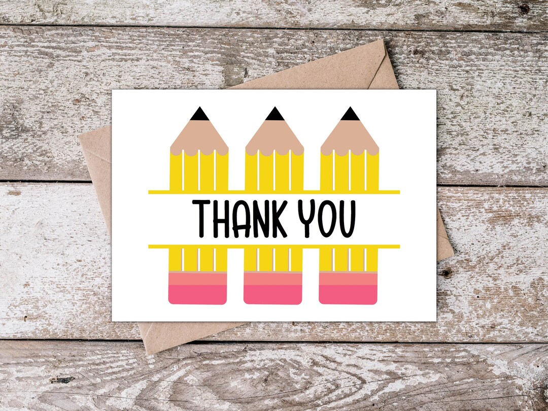Printable Teacher Thank You Card, End of School Year Card for Teachers ...