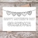 Printable Grandma Mothers Day Coloring Card for Grandma | Happy Mother ...