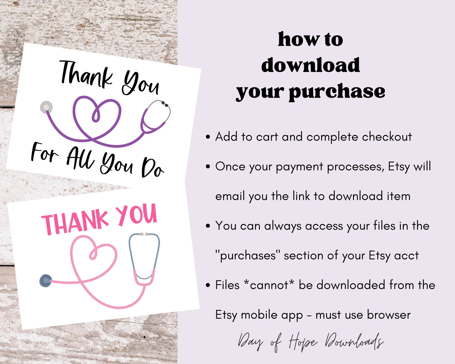 Printable Nurse Thank You Card, Printable Nurse Appreciation Card for ...