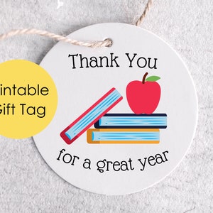 Printable Teacher Appreciation Gift Tag | End of Year Teacher Gift Tag ...