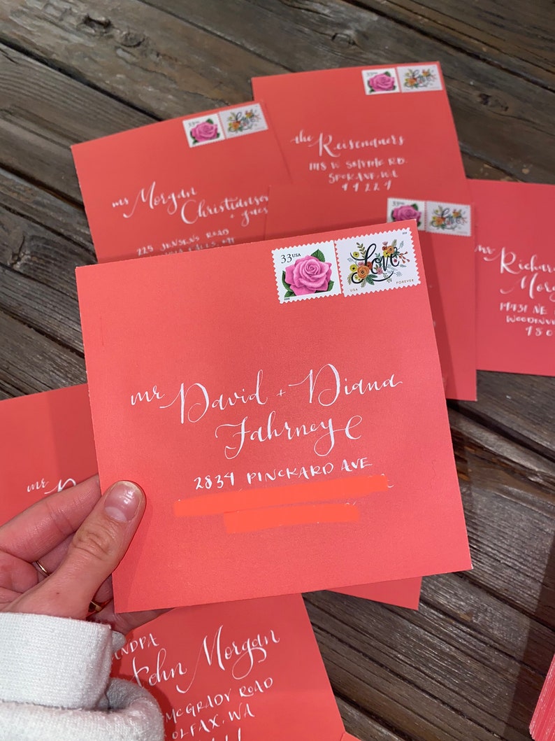 Custom Calligraphy Envelopes - Etsy