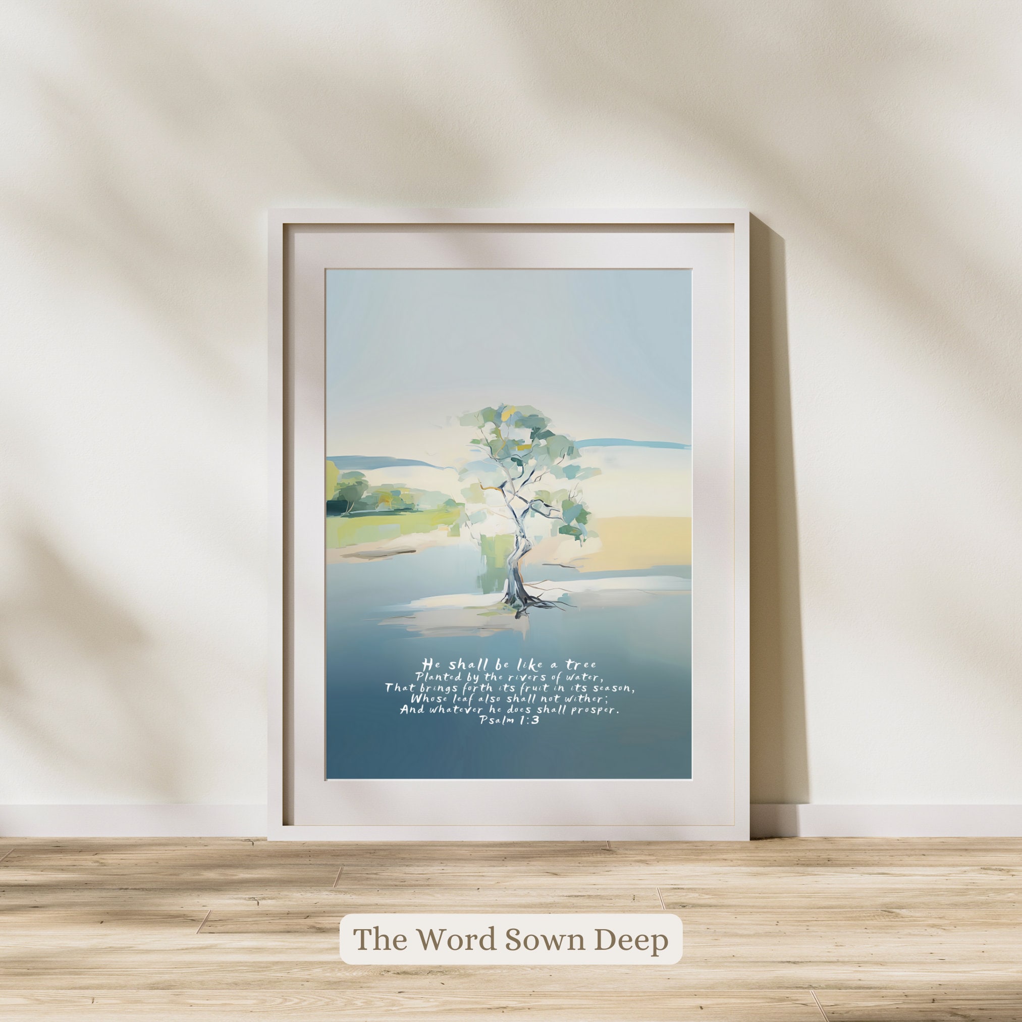 Digital DOWNLOAD Psalm 1 Tree Psalms 1 Christian Landscape - Etsy