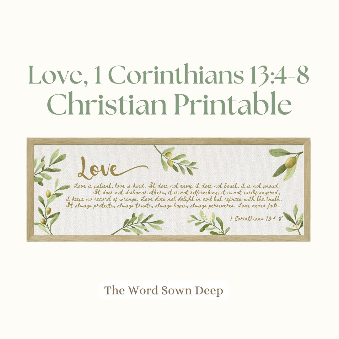 Digital DOWNLOAD Love 1 Corinthians 13v4to8, Panorama, Panoramic Art ...