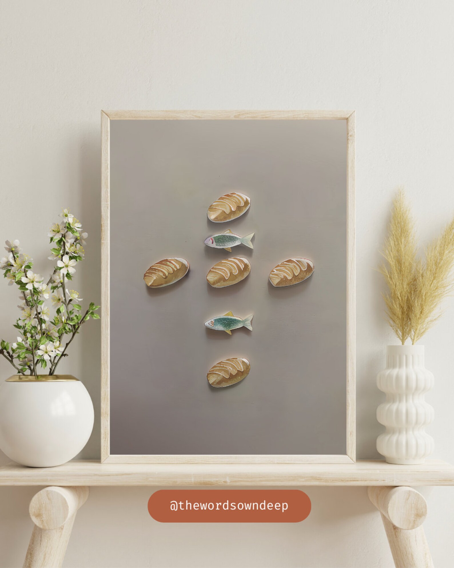 Digital DOWNLOAD 5 Loaves and 2 Fish, Five, Two, Miracle, Matthew 14 ...