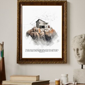 Digital DOWNLOAD the Wise Man Builds His House Upon A Rock, Firm ...