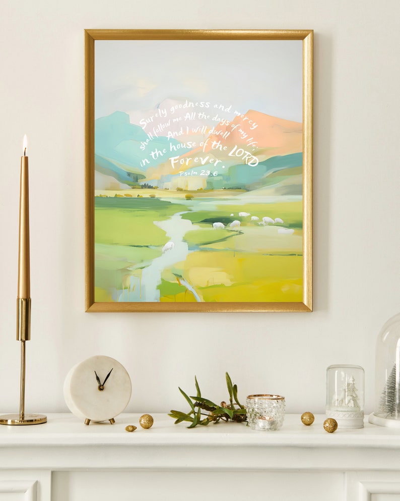 Digital DOWNLOAD Surely Goodness and Mercy Psalm 23v6 Sheep - Etsy UK