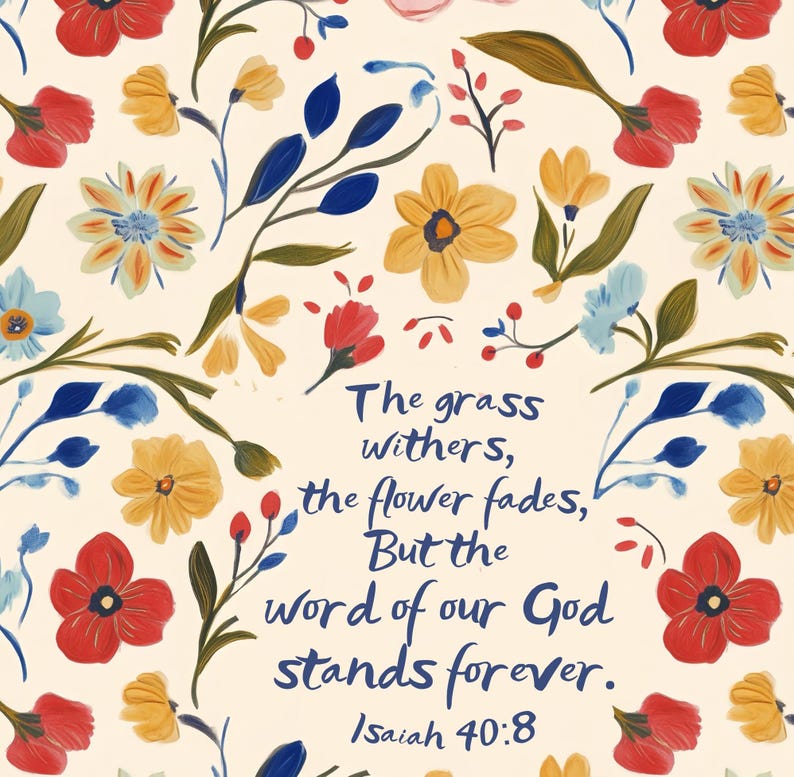 Digital DOWNLOAD the Word of Our God Stands Forever, the Grass Withers ...