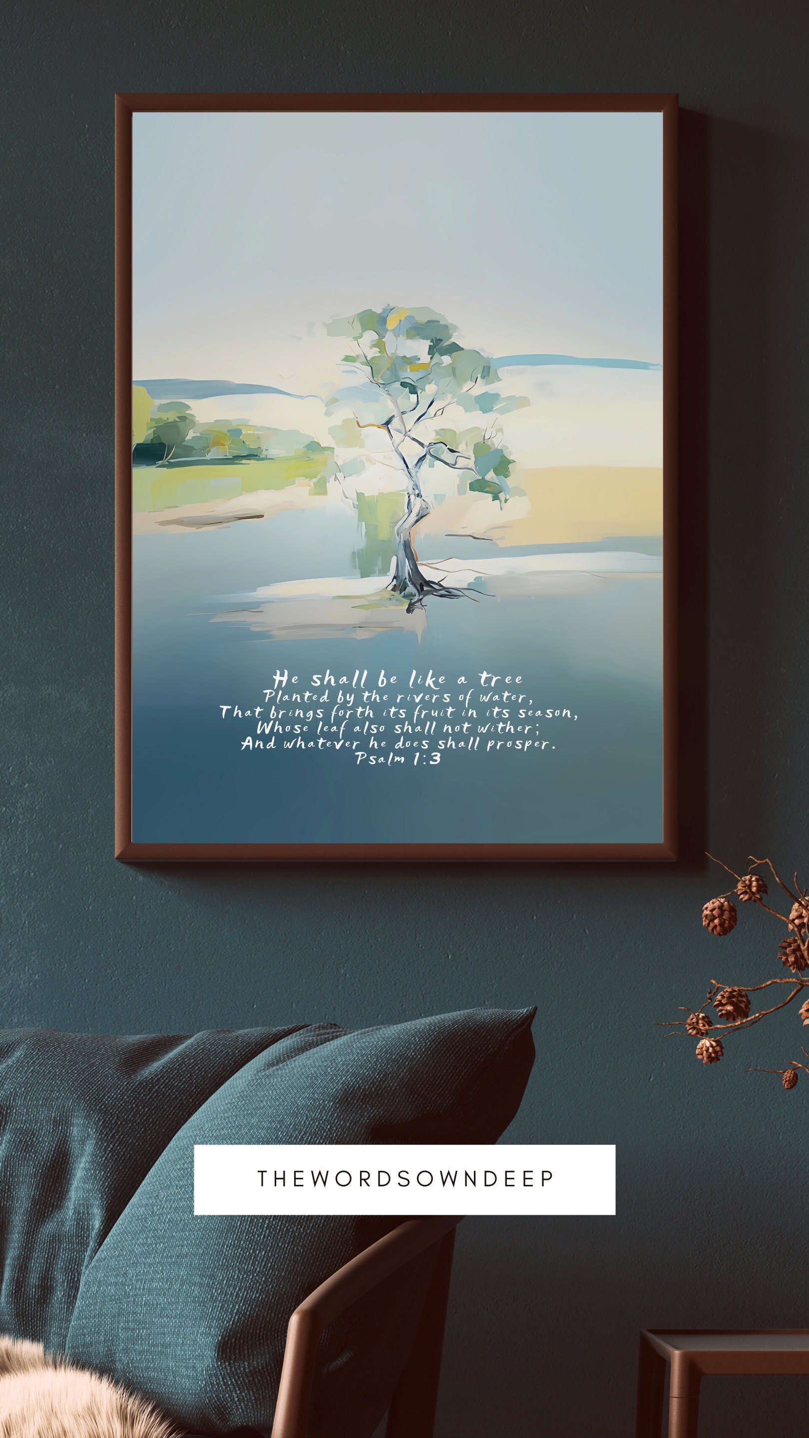 Digital DOWNLOAD Psalm 1 Tree Psalms 1 Christian Landscape - Etsy