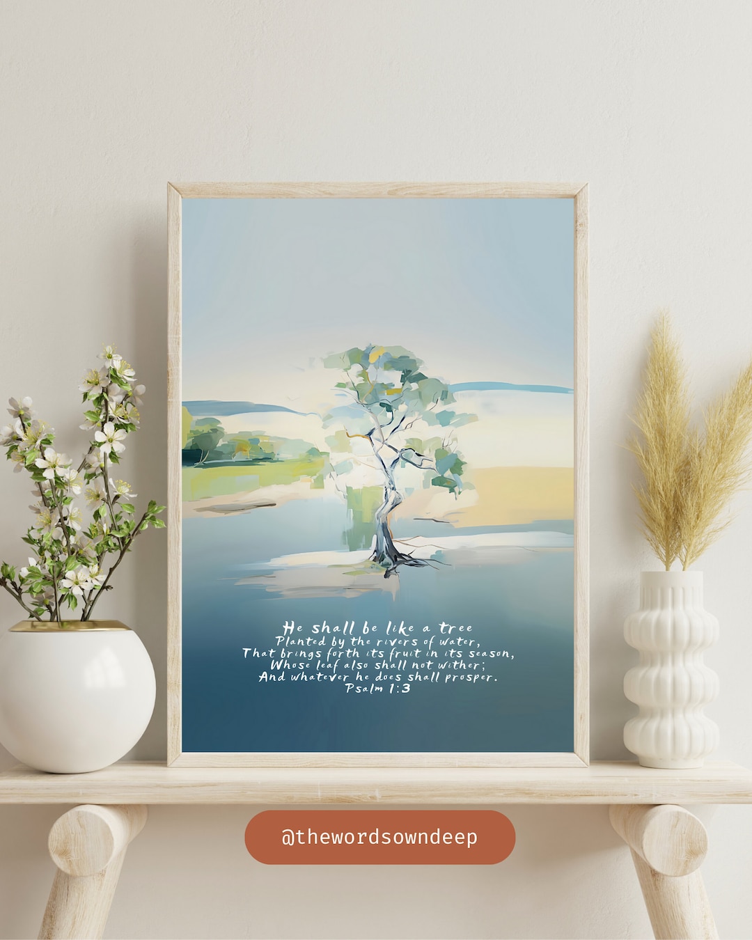 Digital DOWNLOAD Psalm 1 Tree Psalms 1 Christian Landscape - Etsy