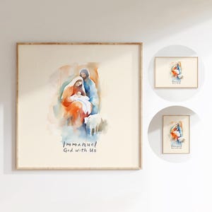 Digital DOWNLOAD Immanuel God With Us, Emmanuel,baby Jesus,manger, Lamb ...
