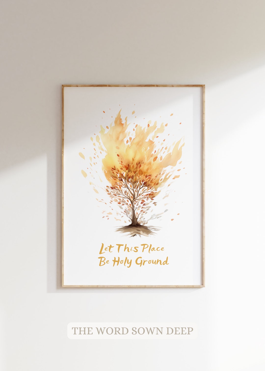 Digital DOWNLOAD Burning Bush, Let This Place Be Holy Ground, Fire ...