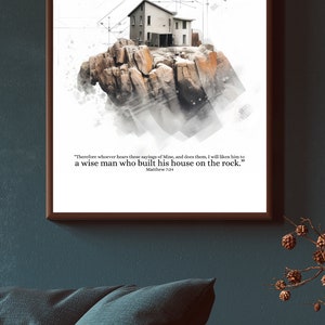 Digital DOWNLOAD the Wise Man Builds His House Upon A Rock, Firm ...