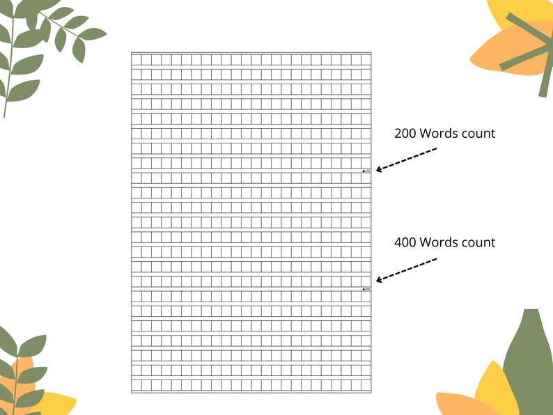 Japanese Chinese Manuscript Paper, Handwriting Practice Sheet, Digital ...