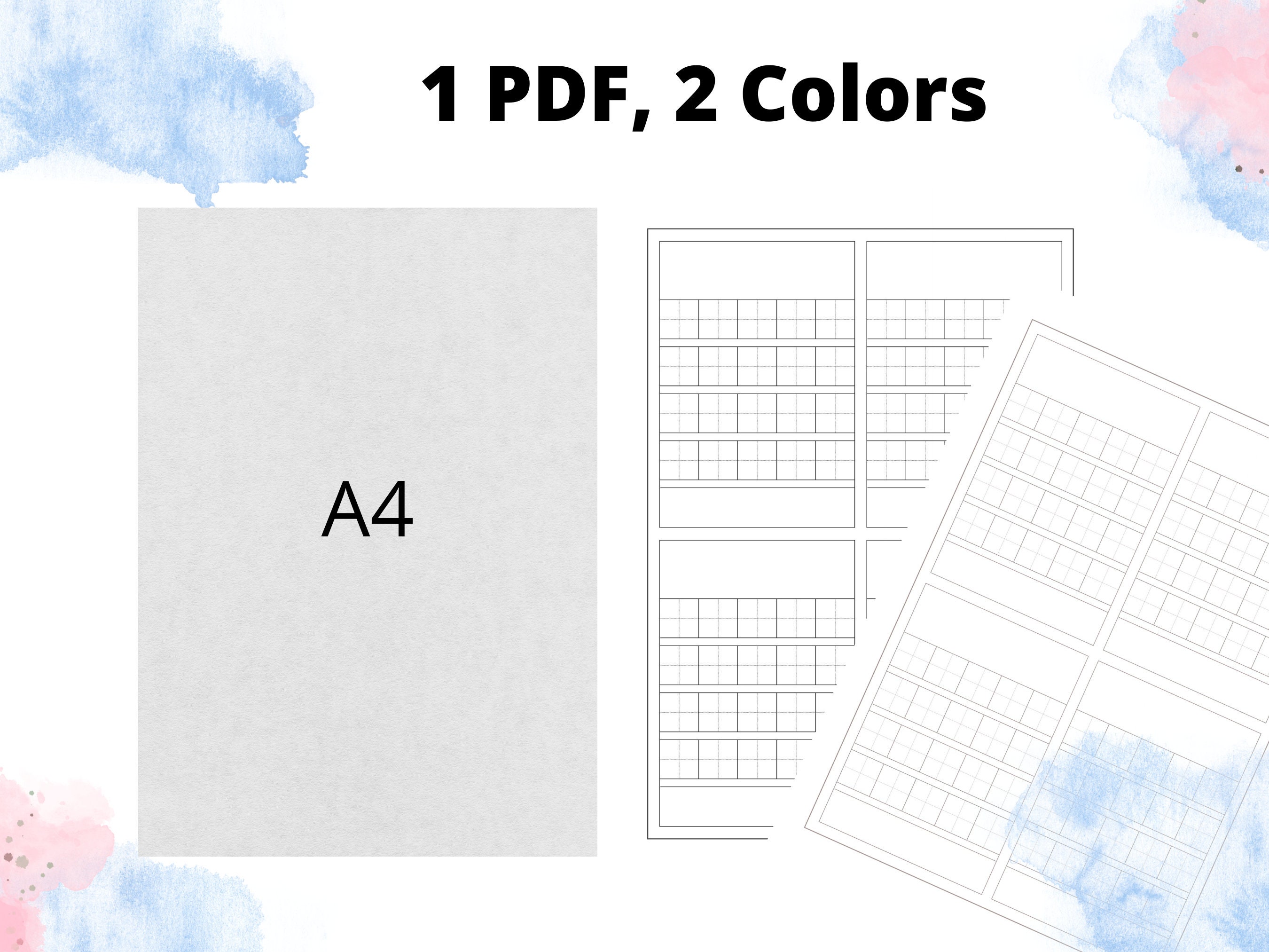 Ancient Chinese 5-word Poem Writing Sheet, Tianzige Calligraphy Paper ...