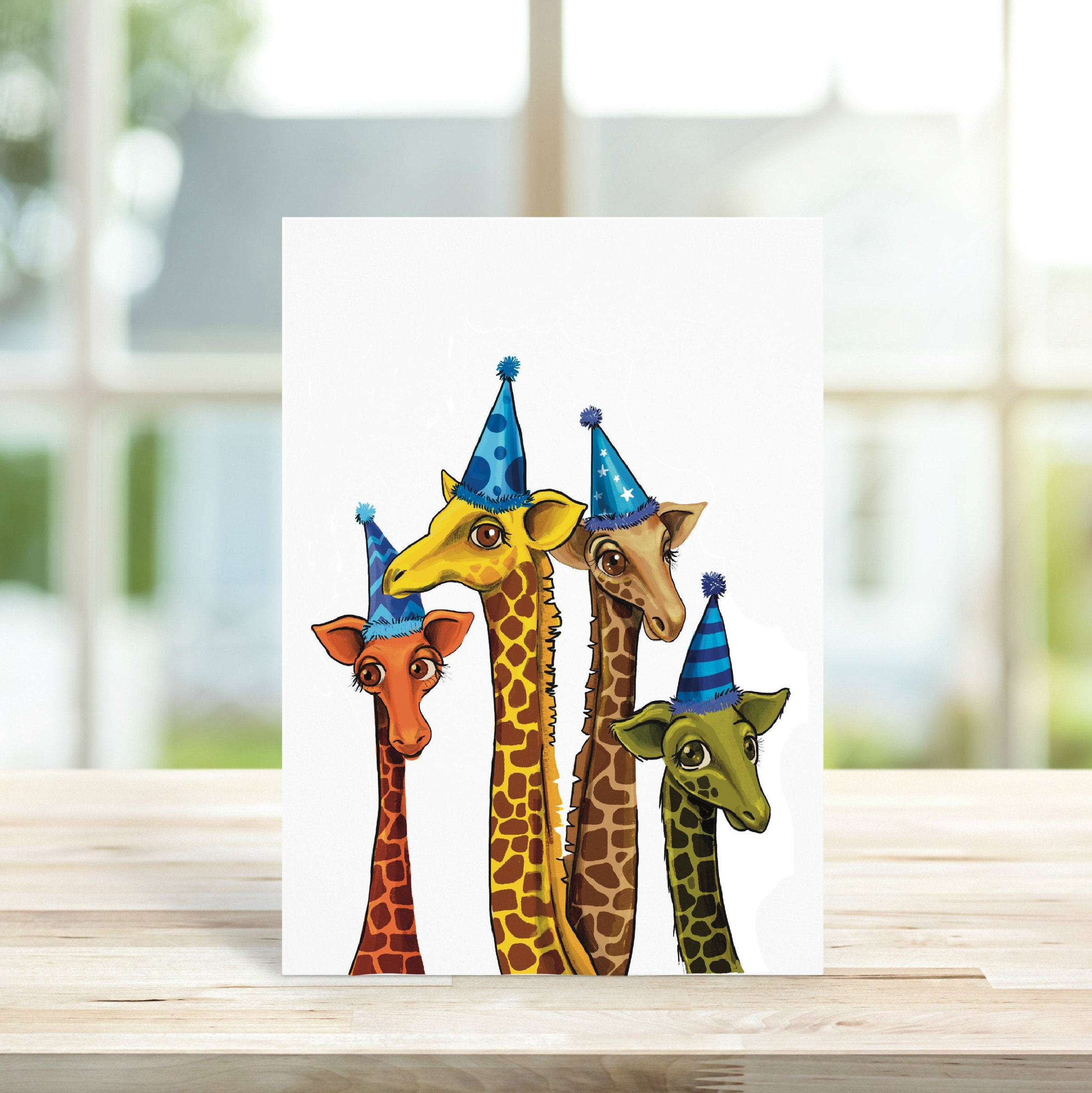 Printable Giraffe Birthday Card - Etsy