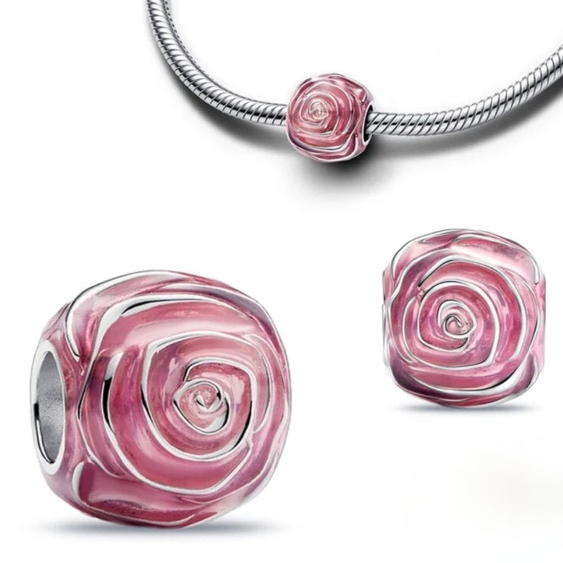 Rose Charm - Etsy
