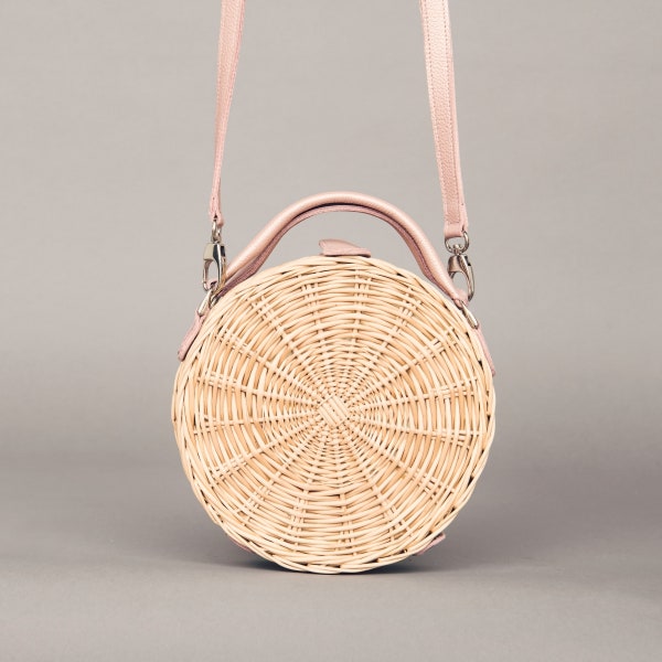 Round Straw Bag With Lining - Etsy