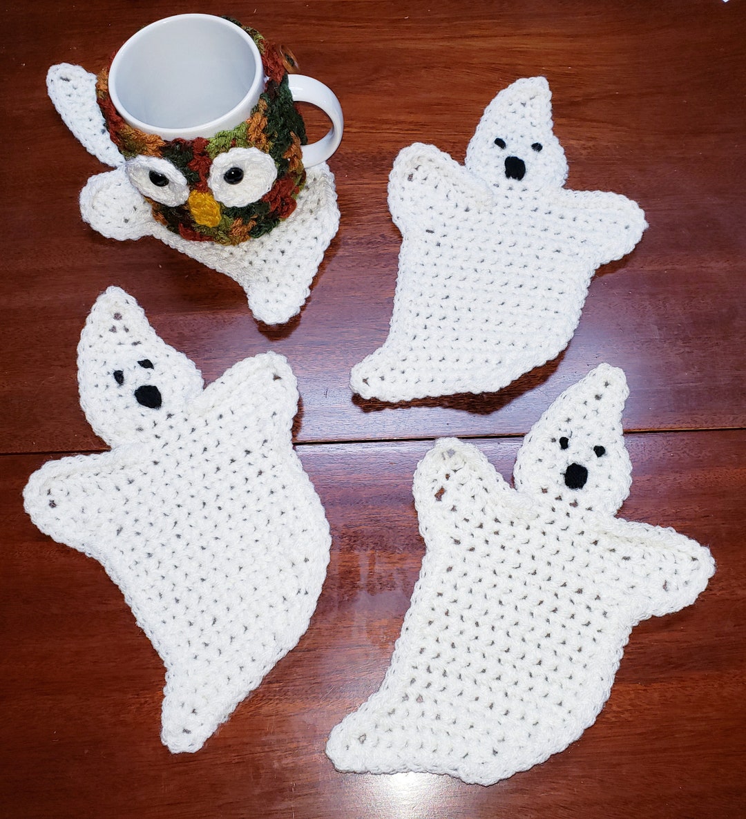 Crochet Ghost Coasters - Etsy