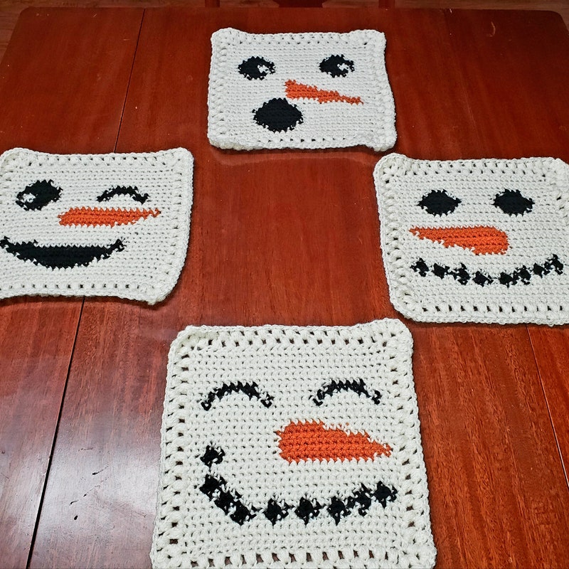 Snowman Mug Rugs - Etsy
