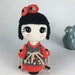 Kokeshi Crochet Pattern Doll, Amigurumi Keychain, Kokeshi Doll ...