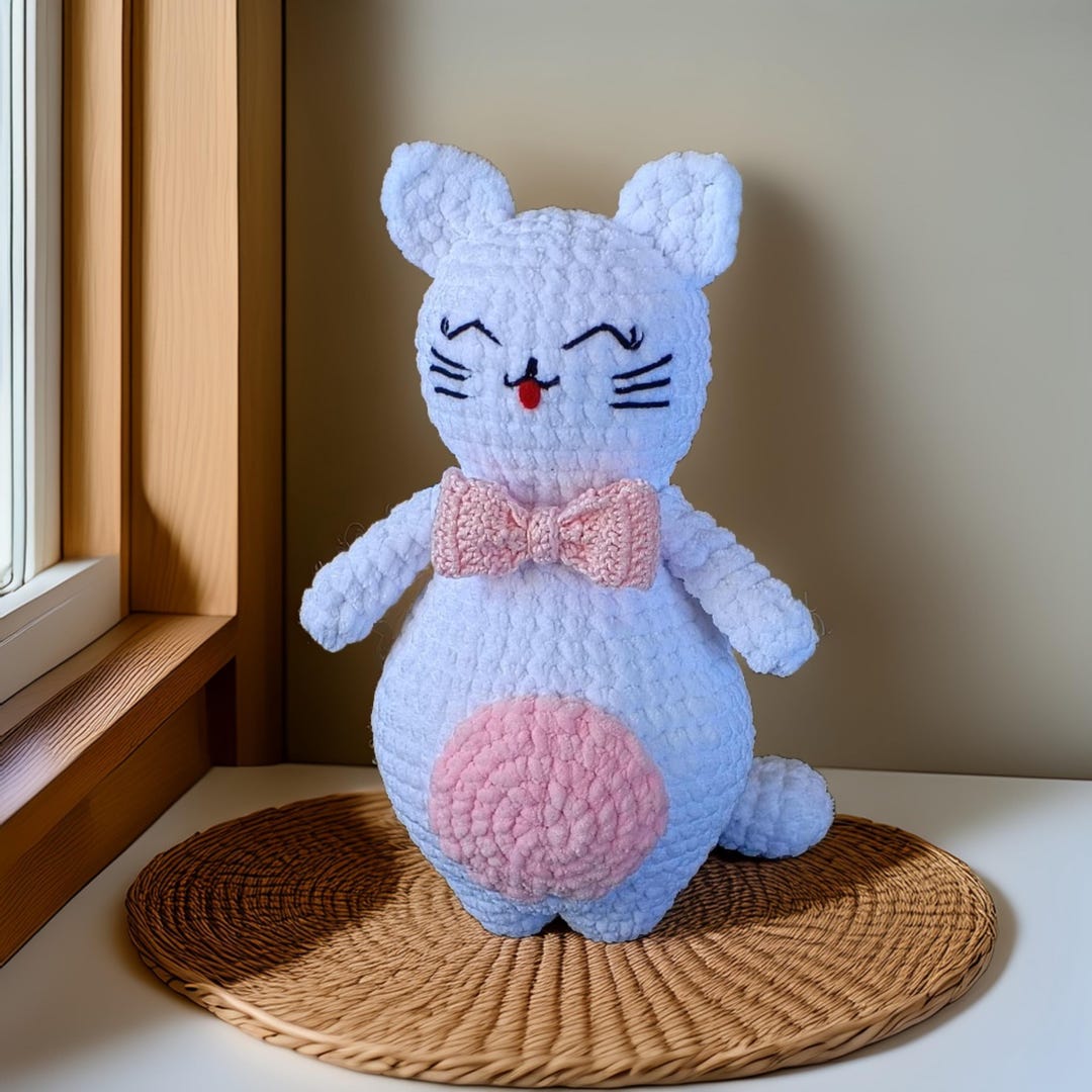 Cat Amigurumi Crochet Pattern PDF, DIY Plush Cat Toy Tutorial, Soft ...